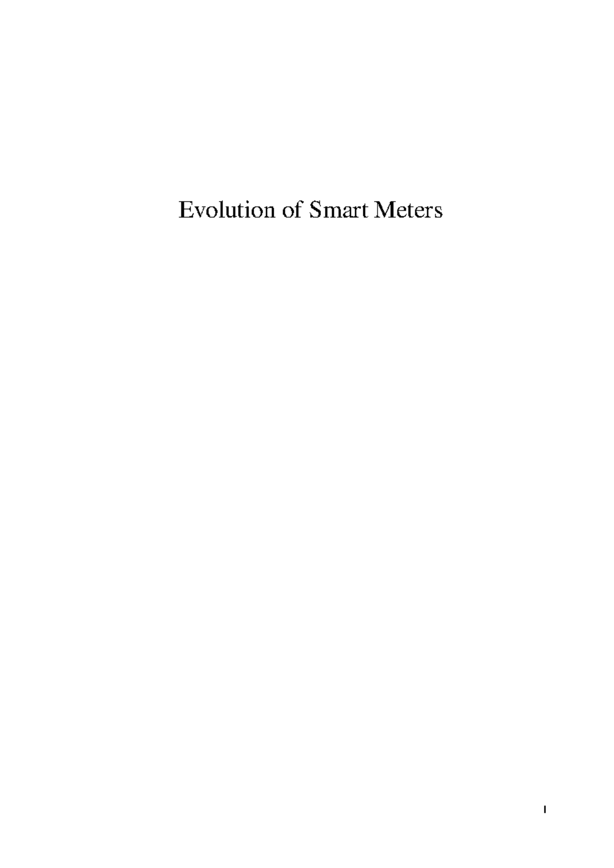 Evolution of Smart Meters: From Electromechanical to AMI Systems - Studocu