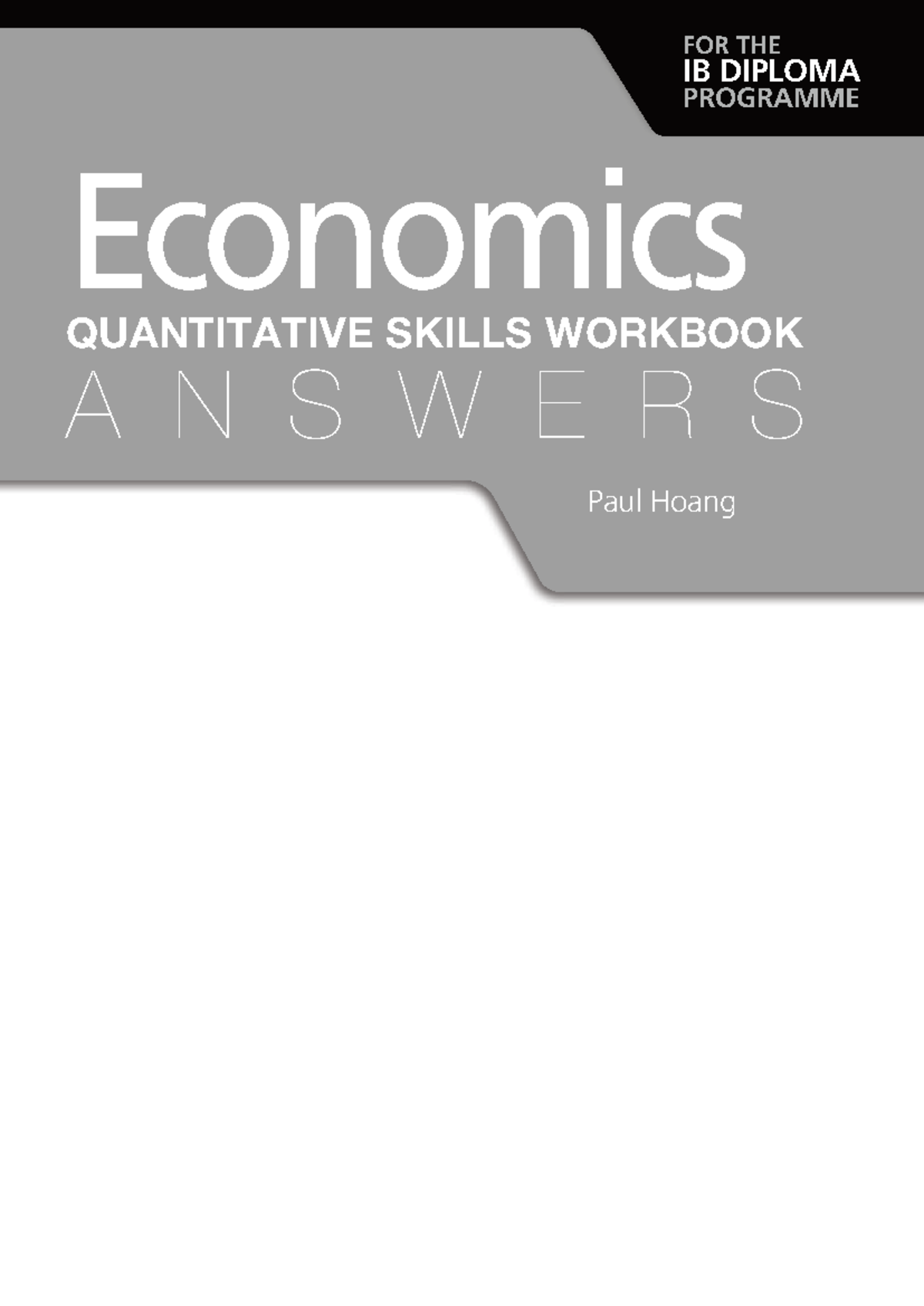 Economics IB Diploma QS Workbook Answers and Explanations - Studocu