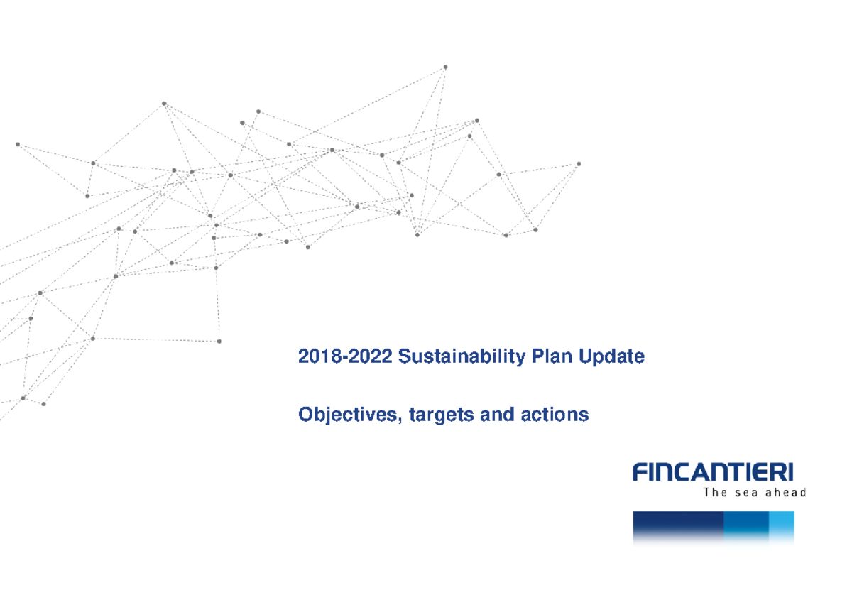 Fincantieri sustainability plan 2018 2022 update eng - 2018 - 2022 ...