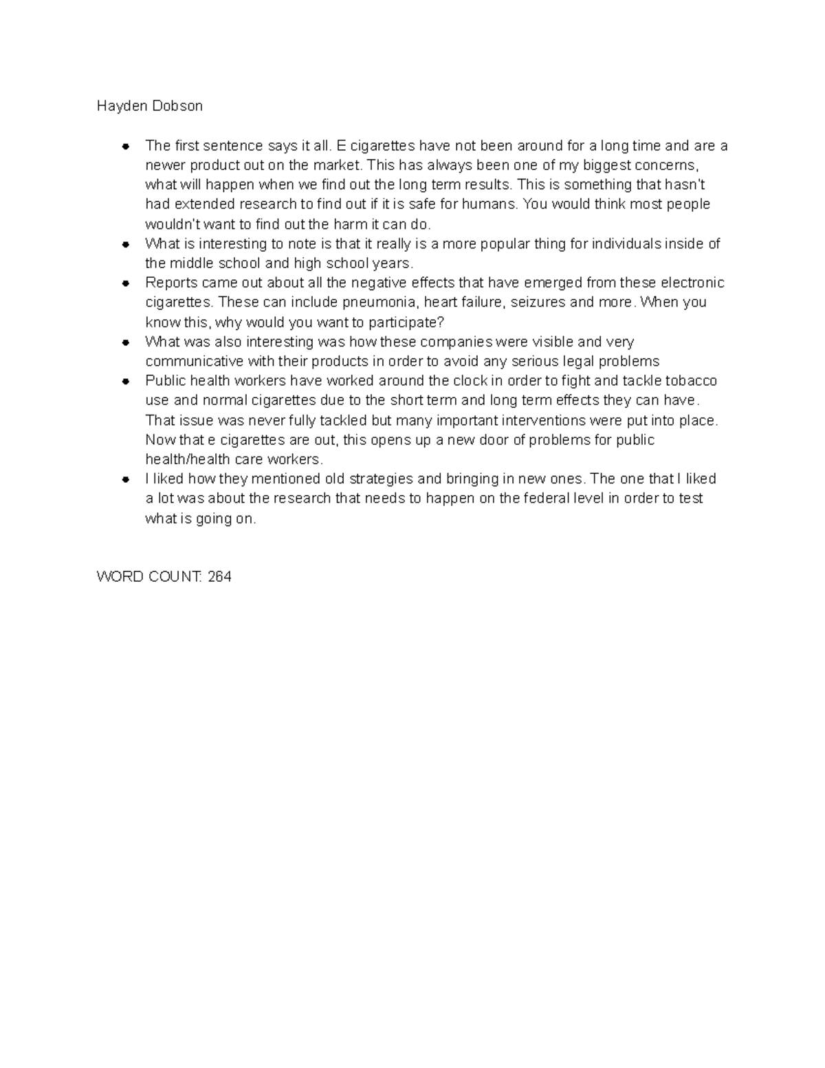 Reading Summary and Discussion Question #2 (for September 12) - Hayden ...