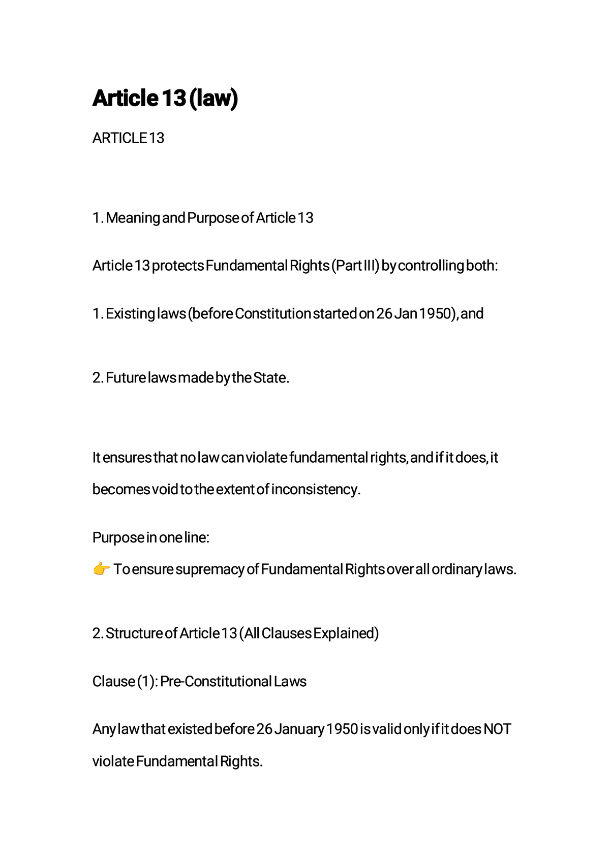 Article 13 (Law) - Understanding Its Meaning, Purpose, and Doctrines ...