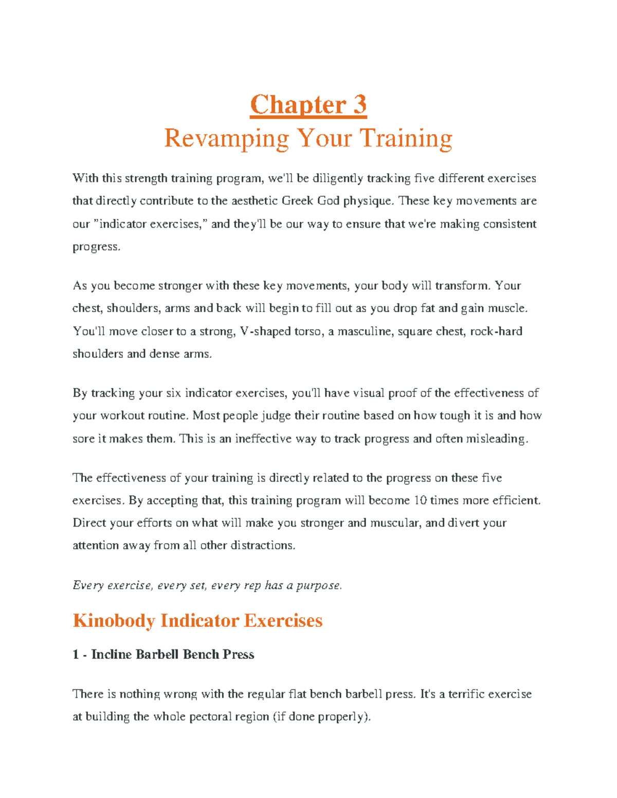 Kinobody Physique - Chapter 3 Revamping Your Training With this ...