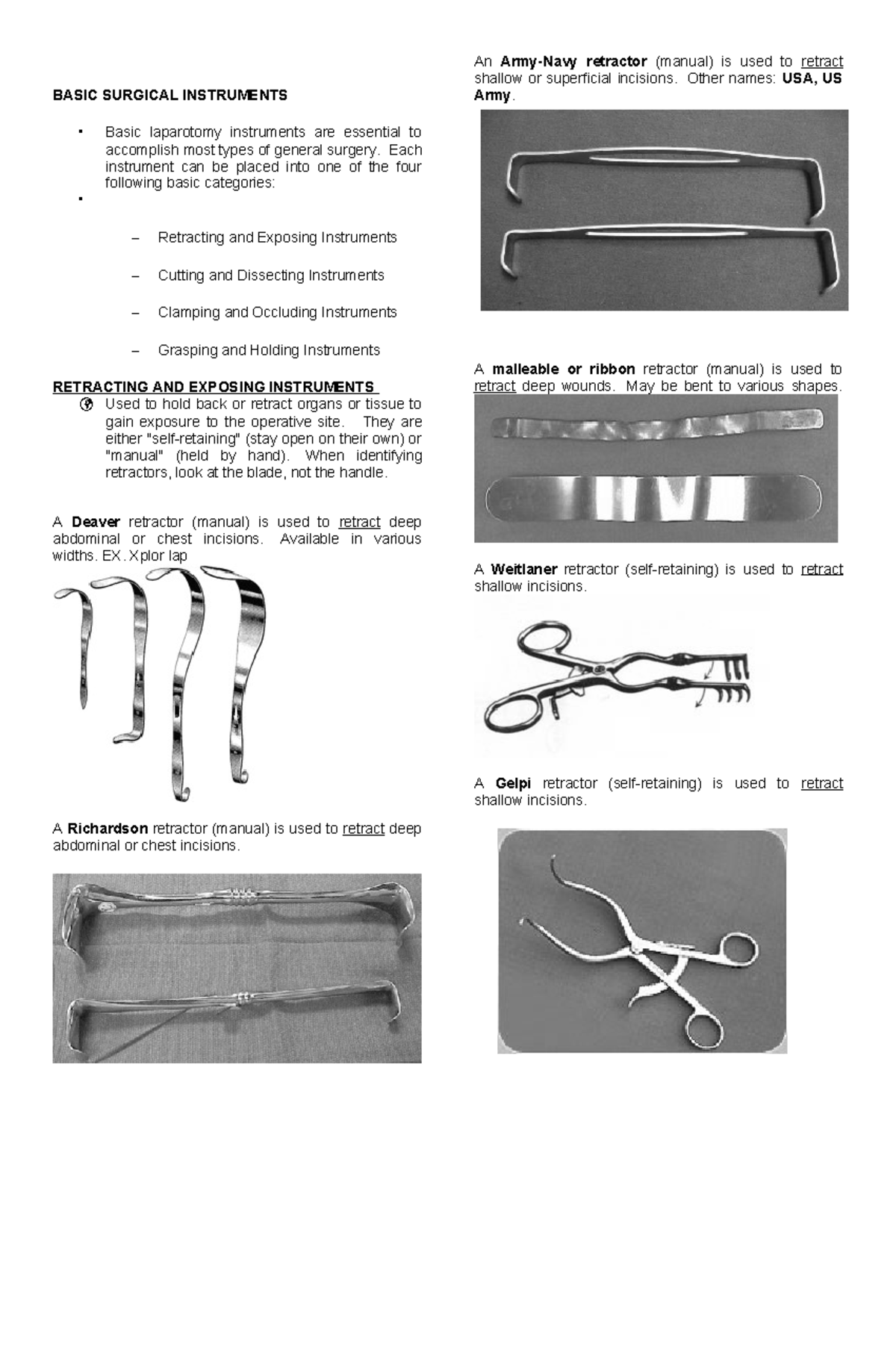 Basic Surgical Instruments: Overview & Categories for 22 - Studocu