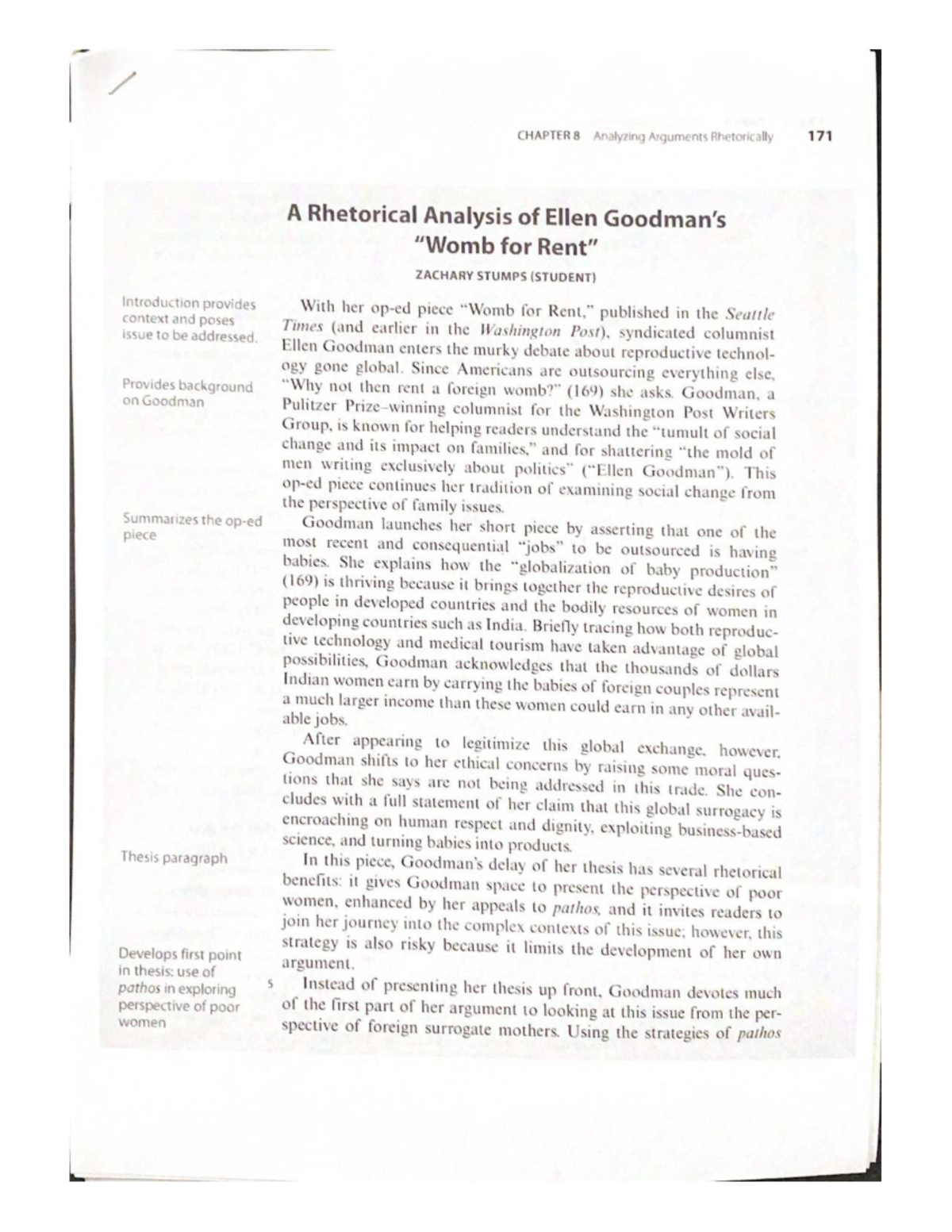 Chapter 8: Rhetorical Analysis of Ellen Goodman's Piece on Surrogacy ...