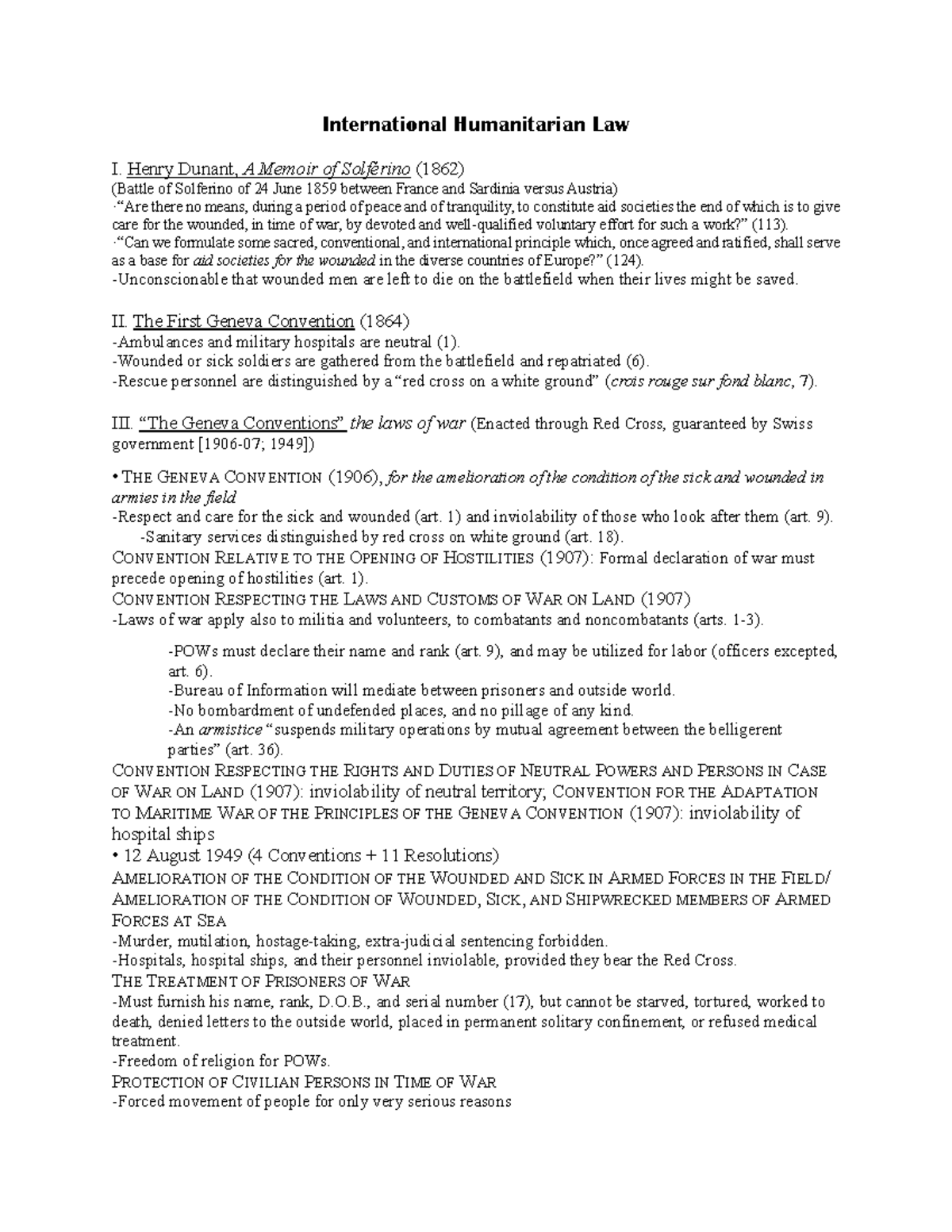 International Humanitarian Law: Key Principles and Conventions Overview ...
