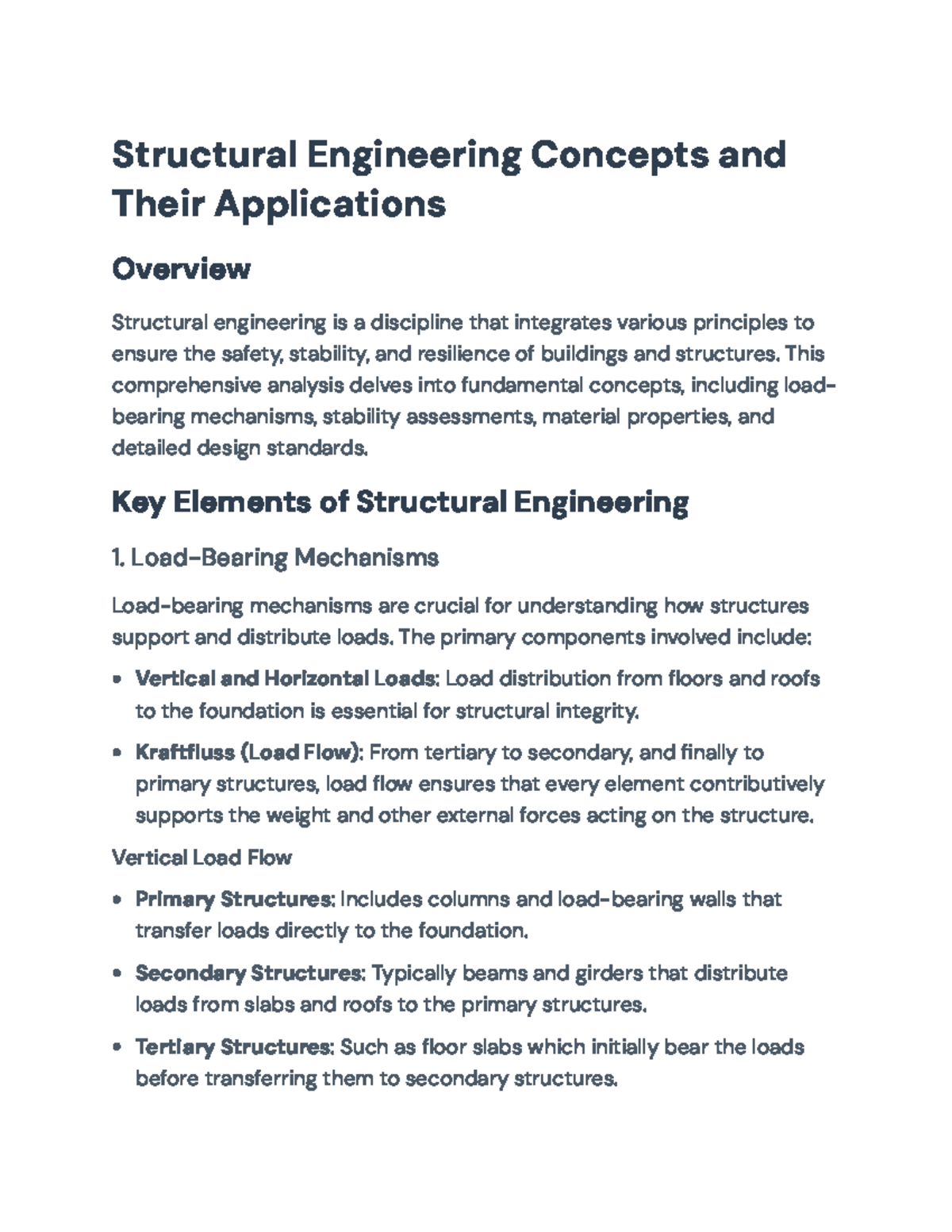 Structural Engineering Concepts: Fundamentals and Applications Overview - Structural Engineering ...