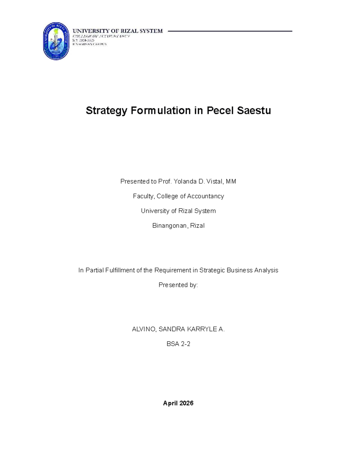 SBA Strategy Formulation for Pecel Saestu: A Comprehensive Analysis ...