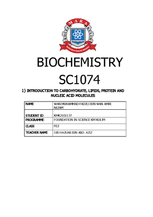 FOOD TEST LAB REPORT (CARBOHYDRATE,PROTEINS,LIPIDS AND VITAMIN C ...