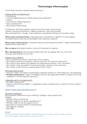 Zadania LEX i Legalis - wyszukiwanie, przygotowanie zestawień ...