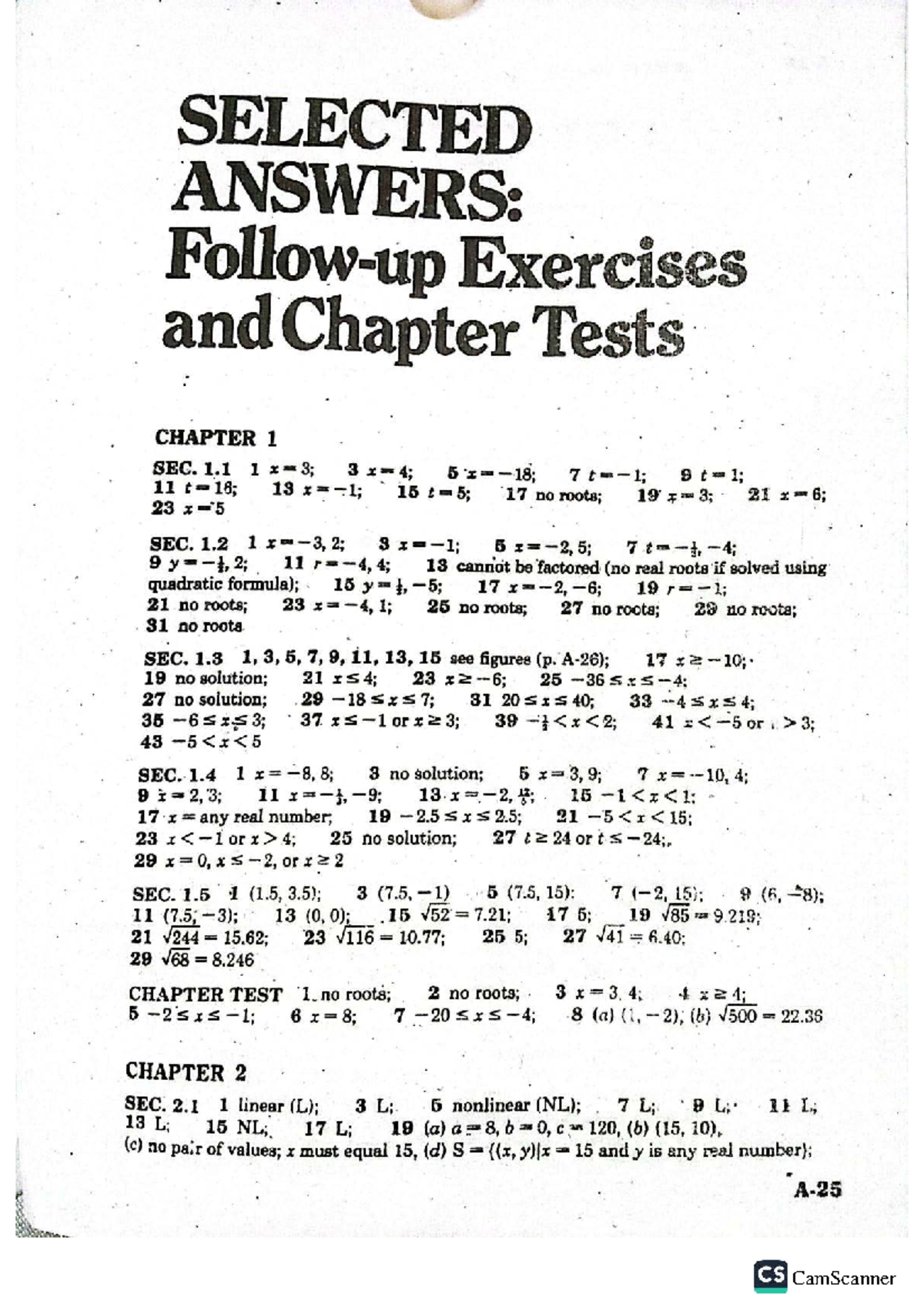 Selected Answers: Exercises and Chapter Tests for Frank S. Budnick's ...