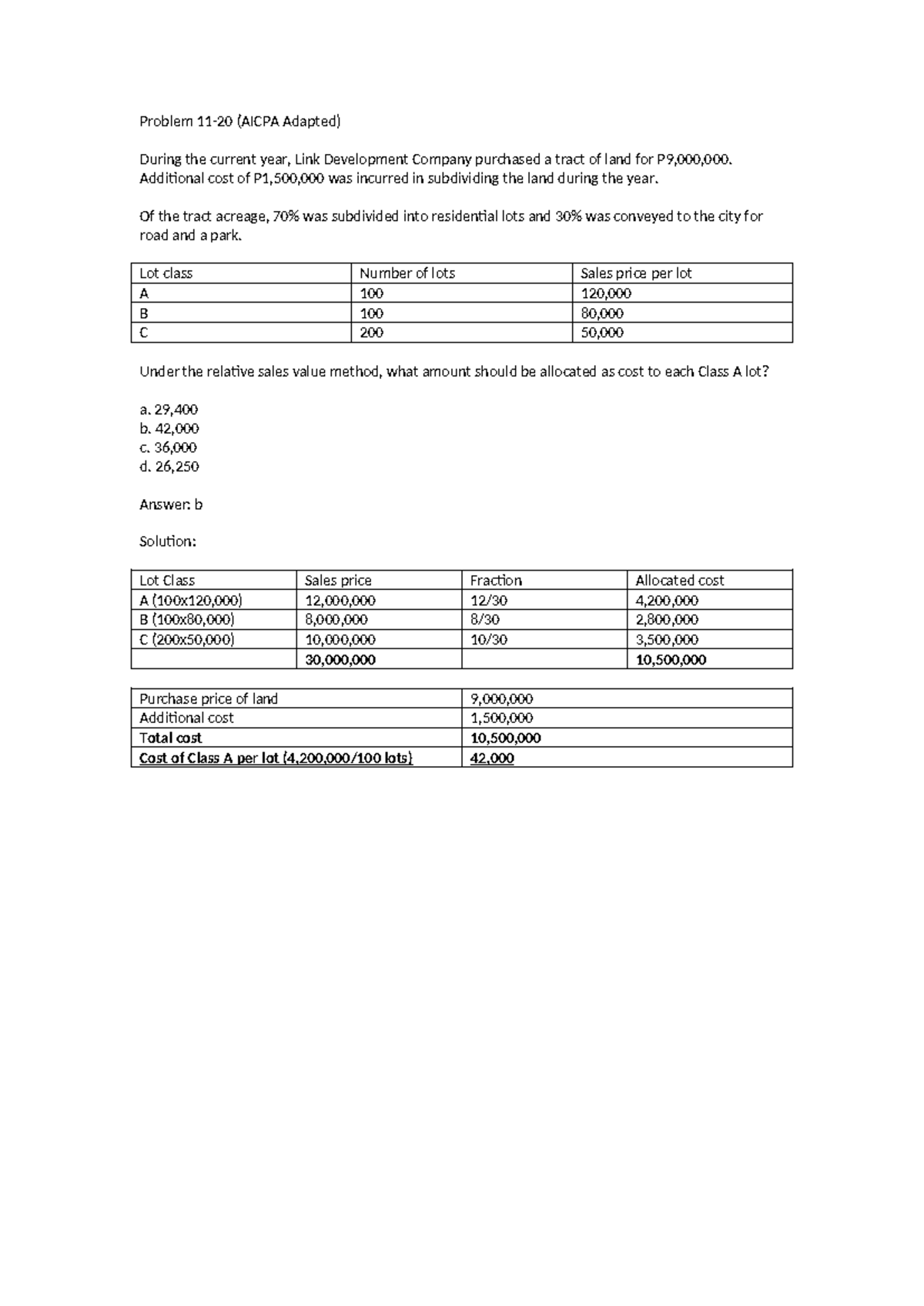 Intermediate Accounting 1: Valix Problem 11-20 Solution Analysis - Studocu