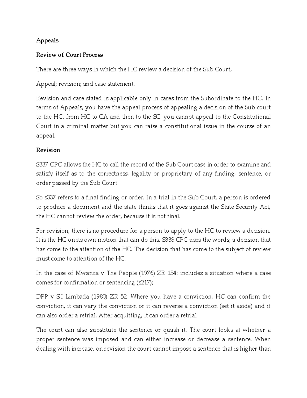 Topic 10-Appeals - Appeal in civil and Criminal procedure - Appeals ...