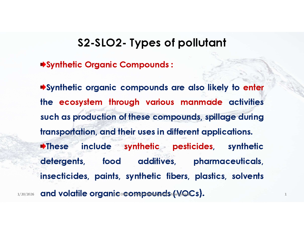 21CEO309T Water Pollution and Management: Types and Effects of ...