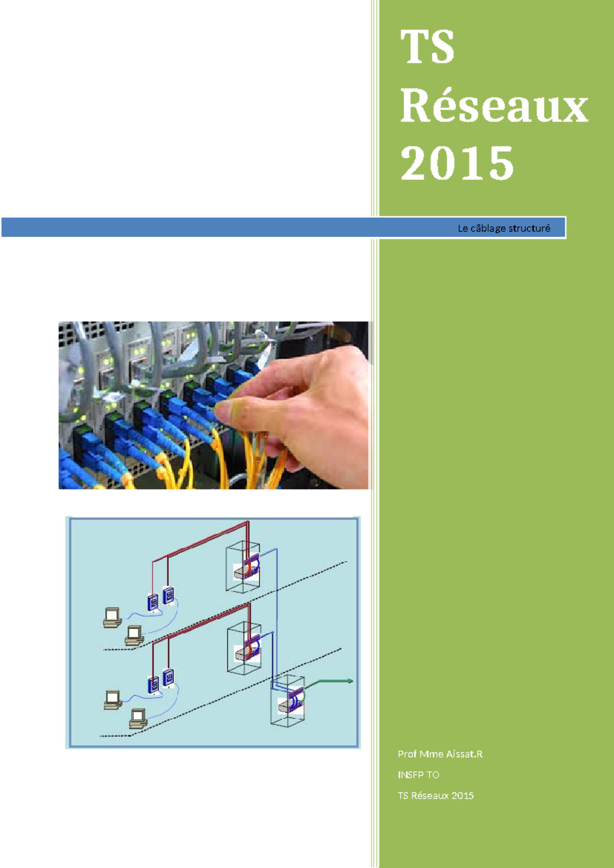 TS Réseaux 2015 - Chapitre I : Câblage Structuré et Normes - Studocu