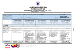 3RD Quarter Grade 8 ARTS Learning Activity Sheets WEEK 5 8 Final ...