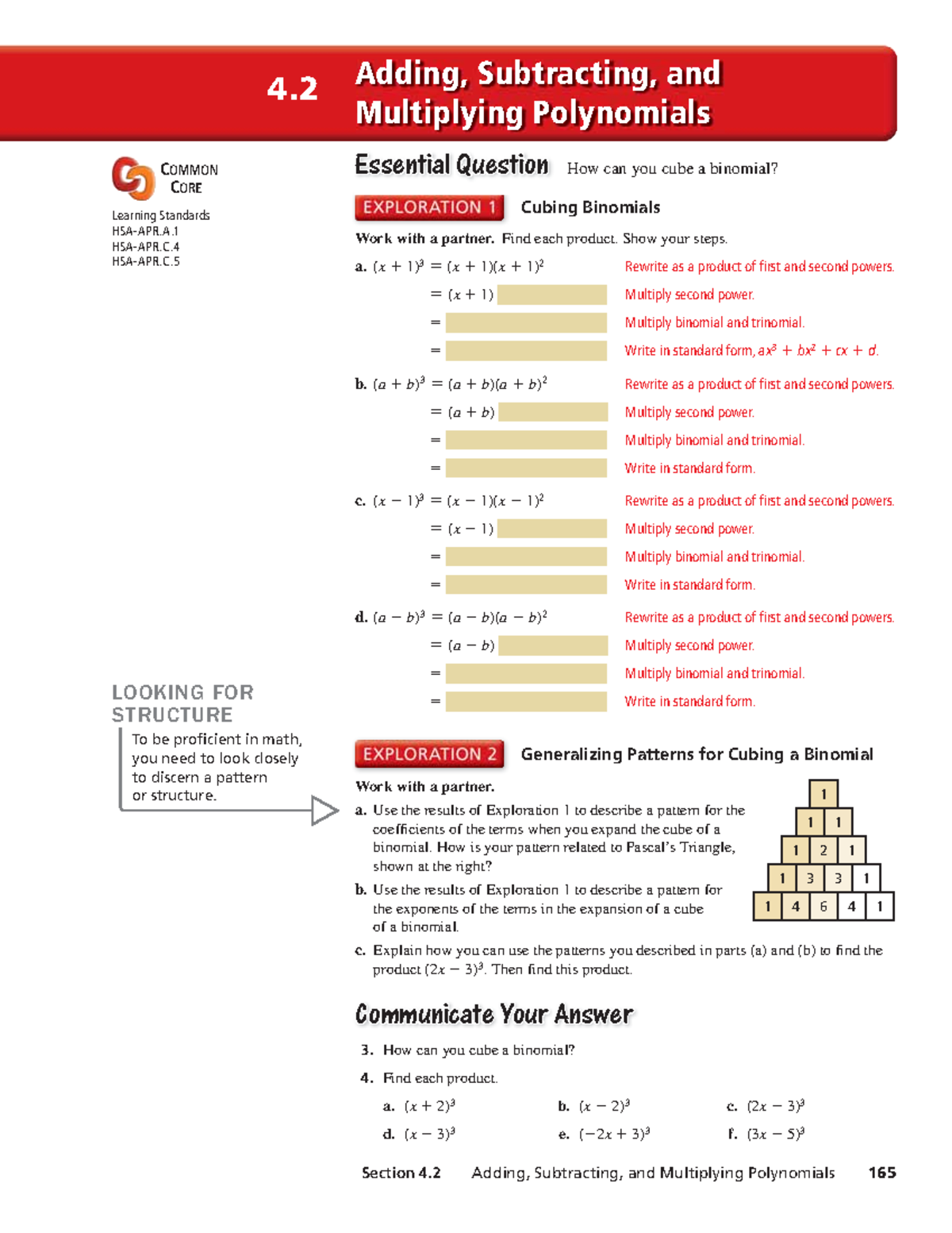 Adding, Subtracting, and Multiplying Polynomials - HSCC Algebra 2 Final ...