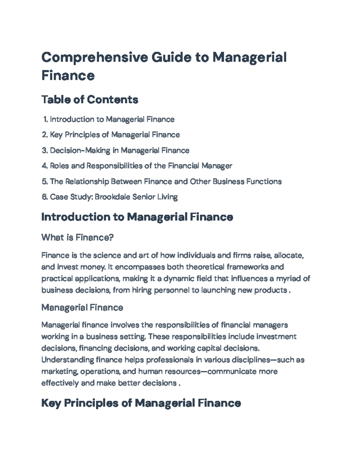 Comprehensive Guide to Managerial Finance: Principles and Practices ...