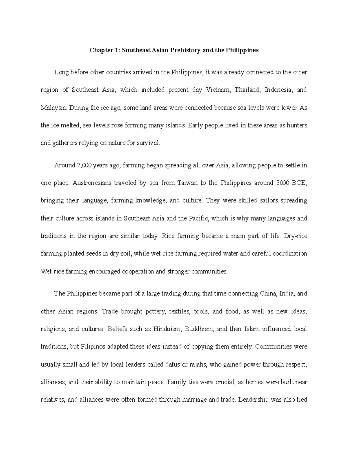 Chapter 1-7: Historical Overview of the Philippines (Final Exam Notes ...
