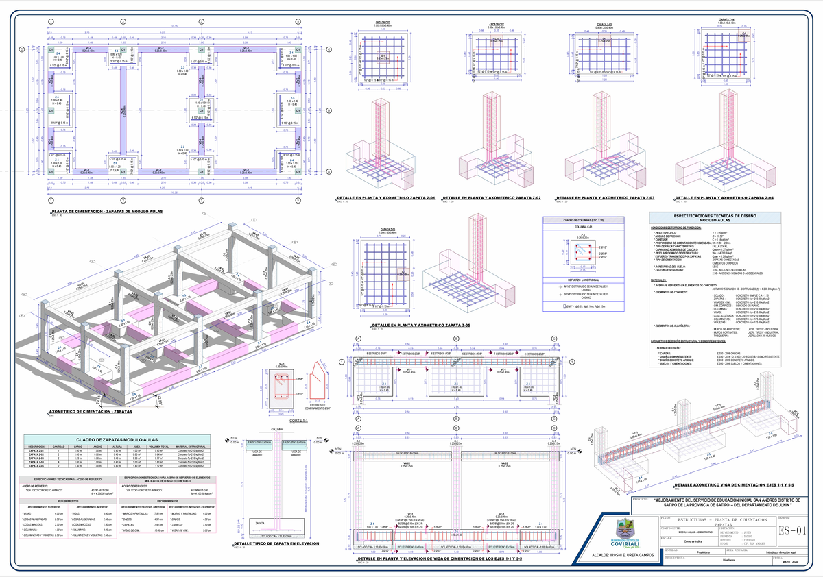Estructuras - ES-01- Estructuras - Planta DE Cimentacion Zapatas - 3. 3 ...
