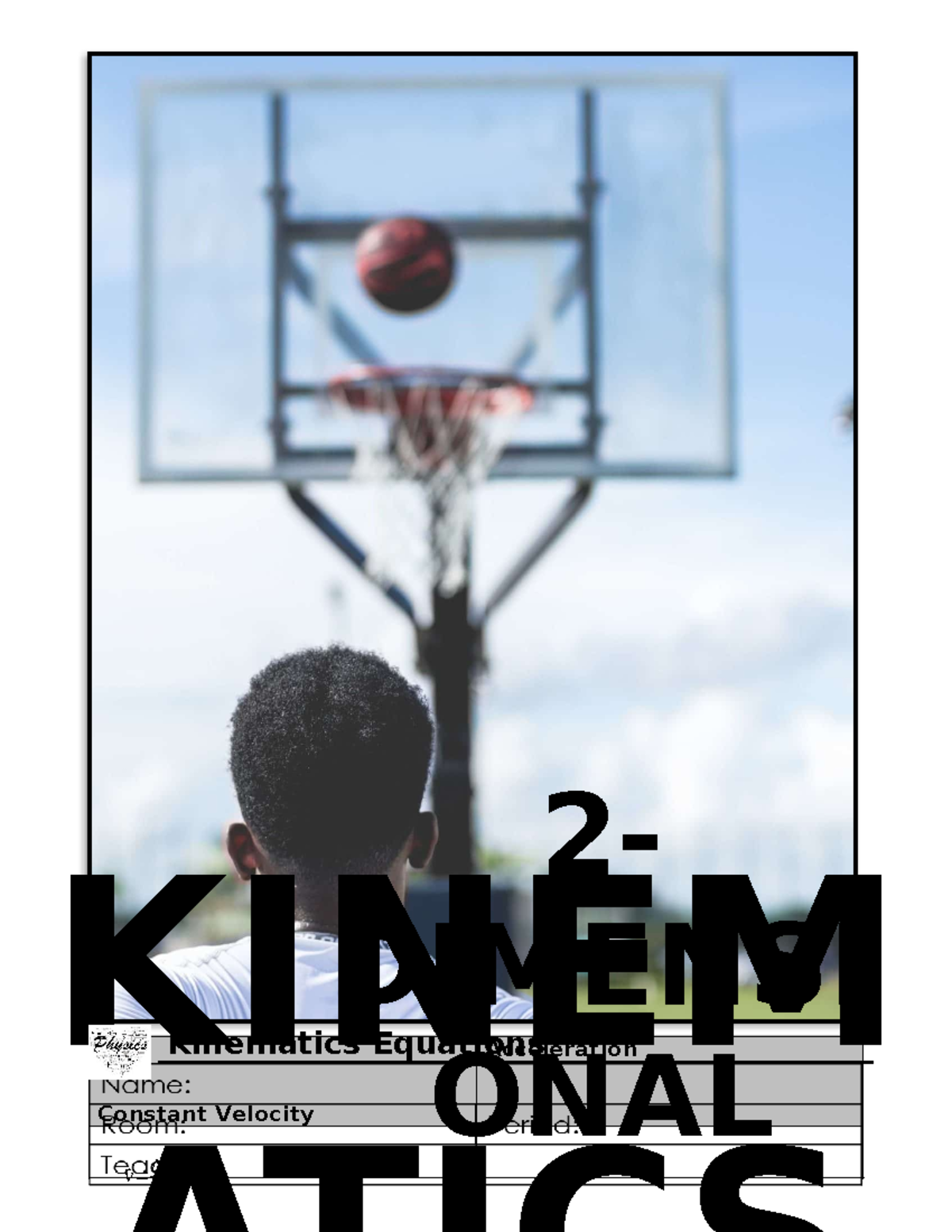 2-D Kinematics Workbook - Concepts and Practice (KINEM 101) - Studocu