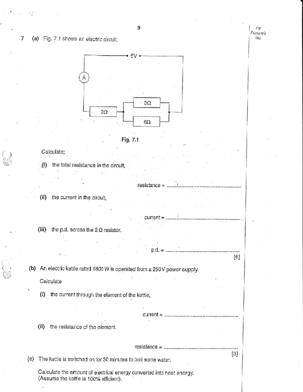 4. GCSE Paper 3: Electricity & Magnetism Exam Questions - Studocu