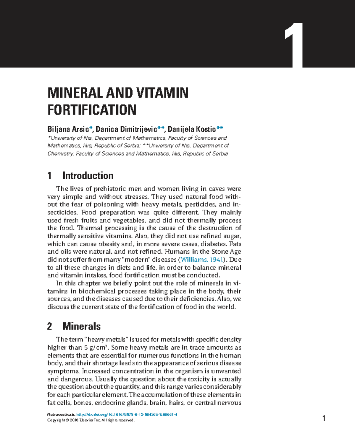 MINERAL AND VITAMIN FORTIFICATION: A Comprehensive Overview - Studocu