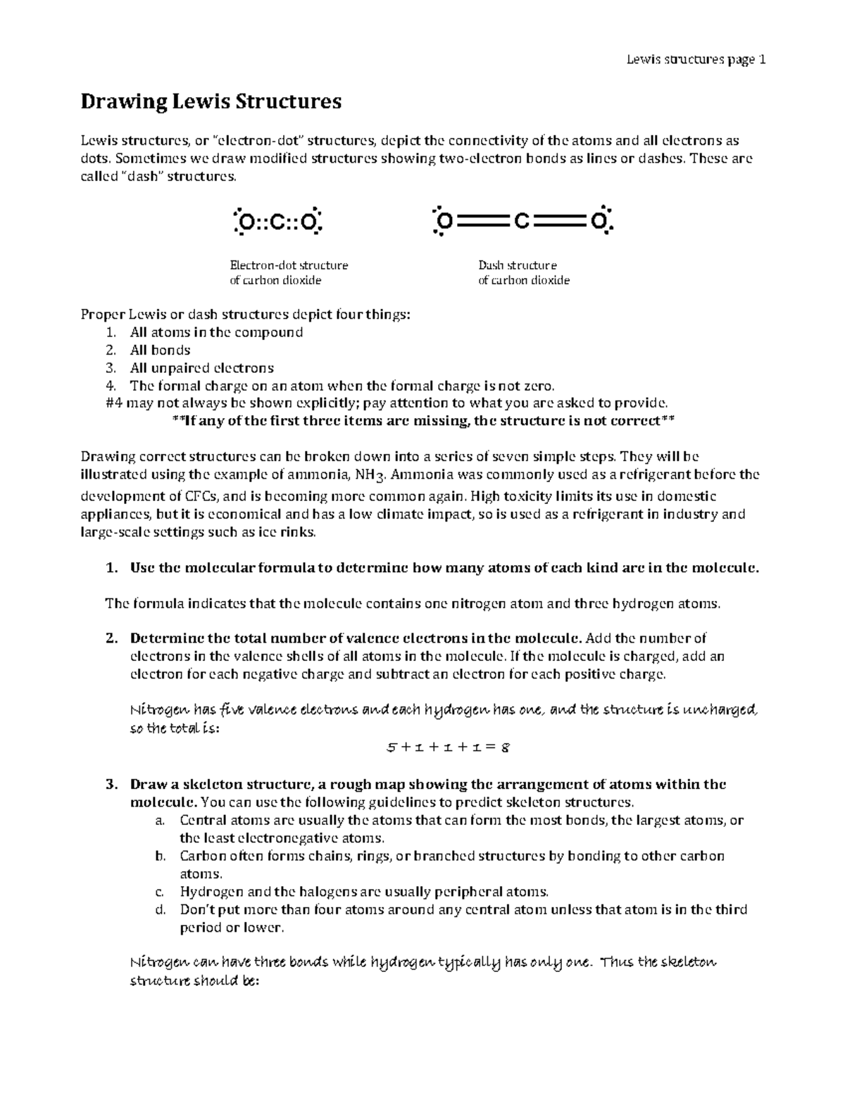 Lewis Structures - Nursing Study Notes for Understanding Molecules ...