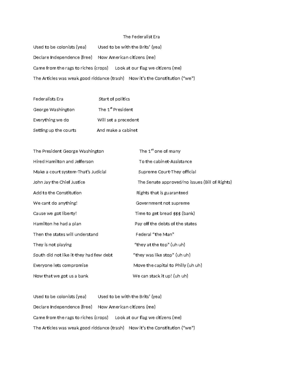 Federalist Era Overview: George Washington's Political Foundations ...