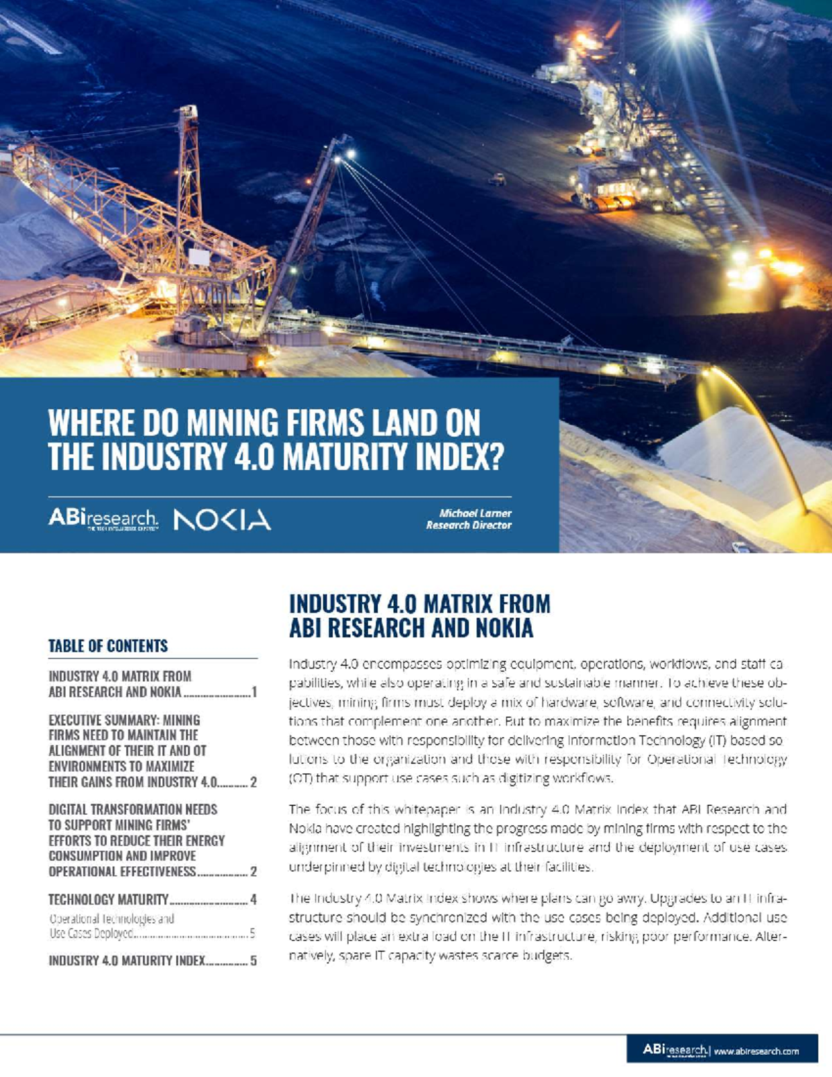 Mining Firms and the Industry 4.0 Maturity Index: Insights from ABI ...