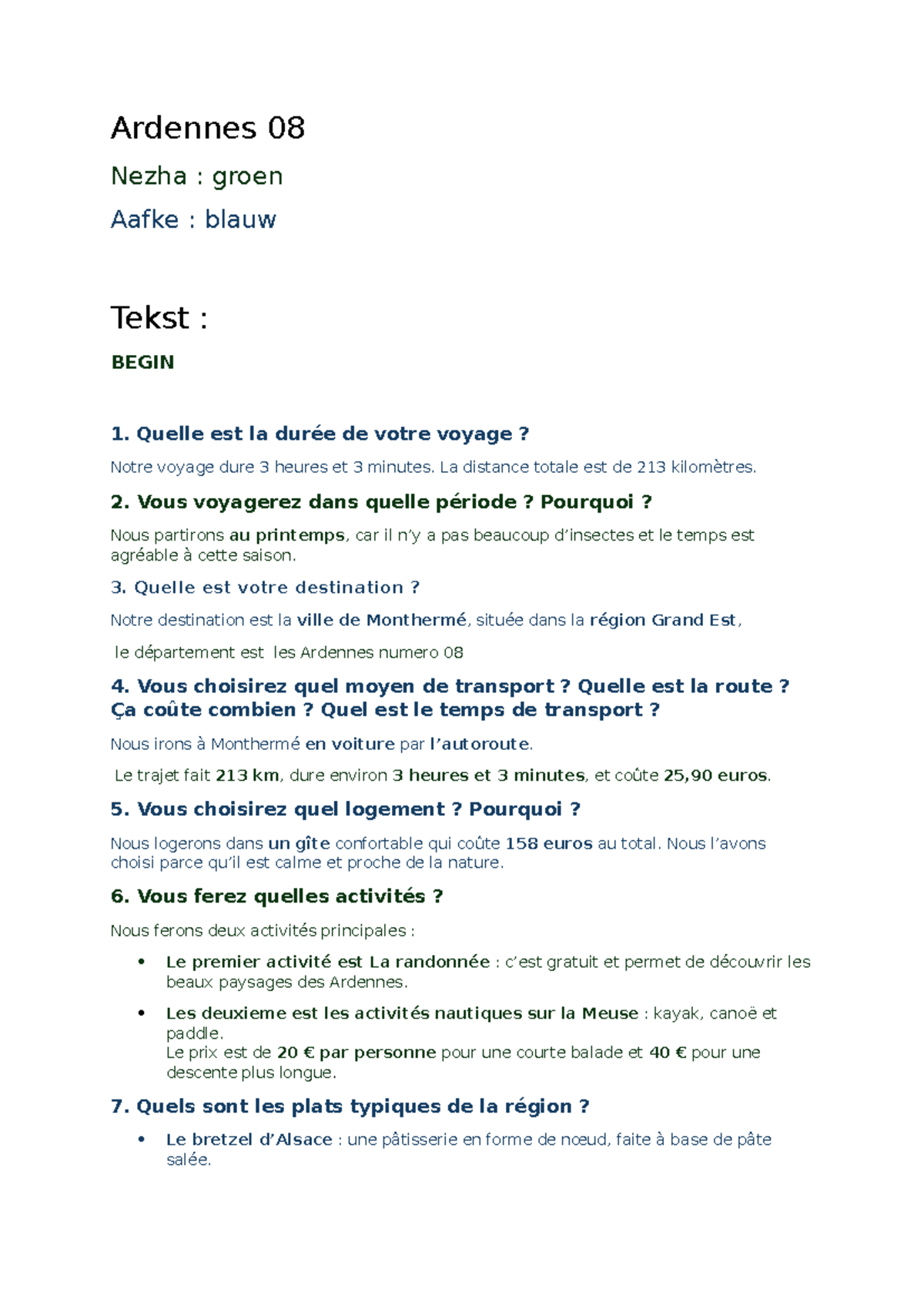 Ardennes 08: Voyage à Monthermé - Durée, Coût et Activités - Studocu