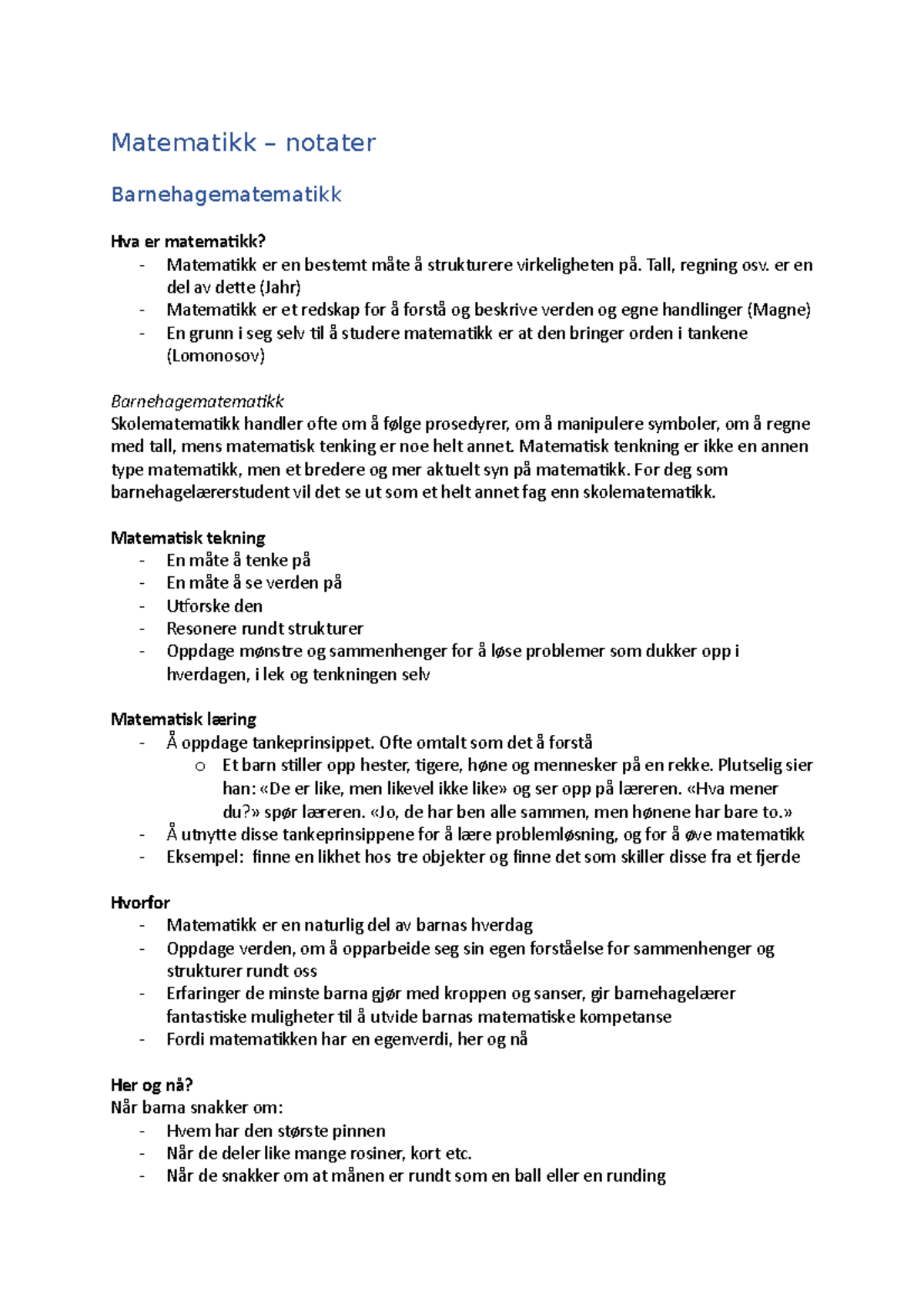 Matematikk, notater - Lærer: Deepika Vyas - Matematikk – notater ...