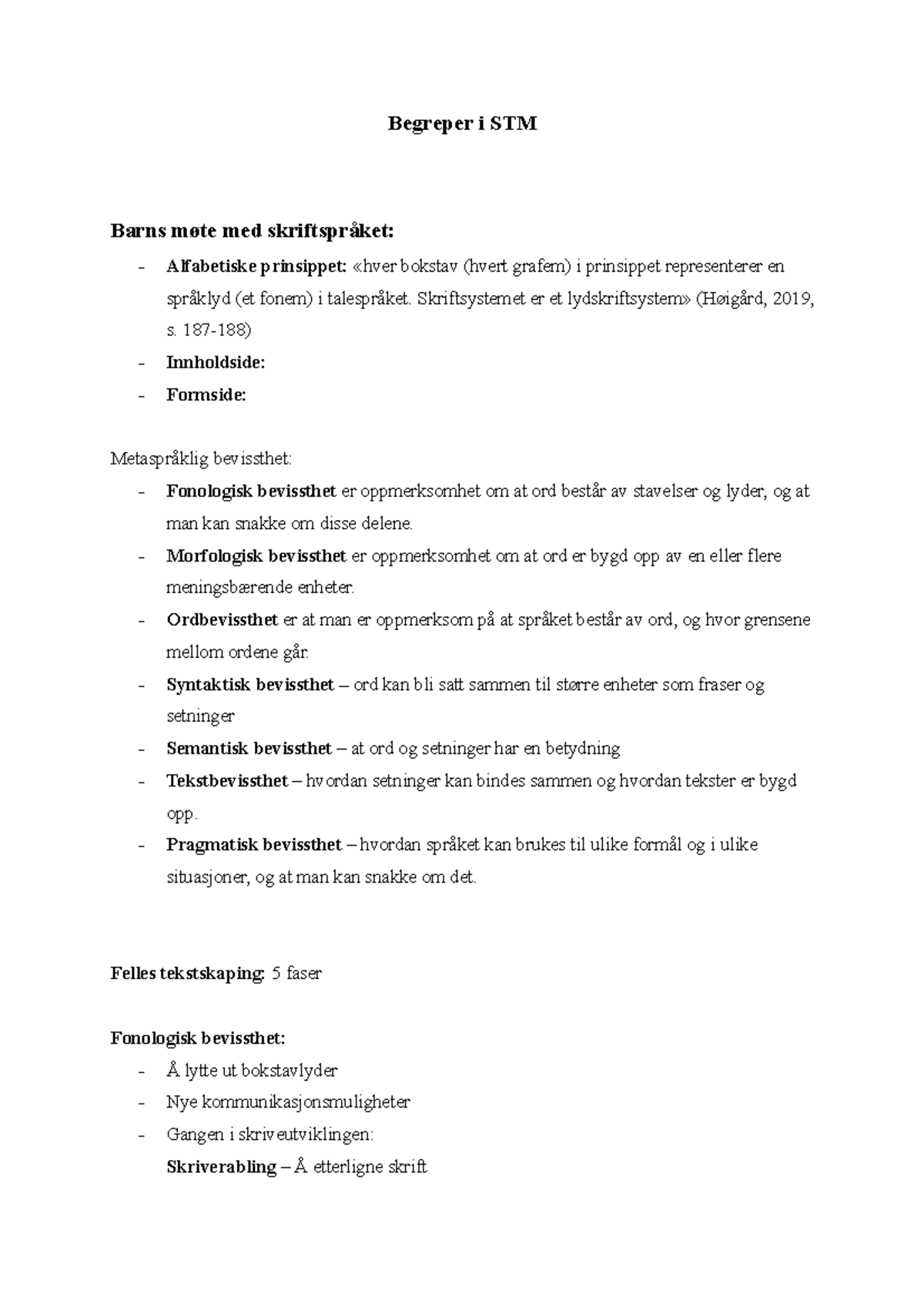 Begreper og tallforståelse i STM: En omfattende guide - Studocu