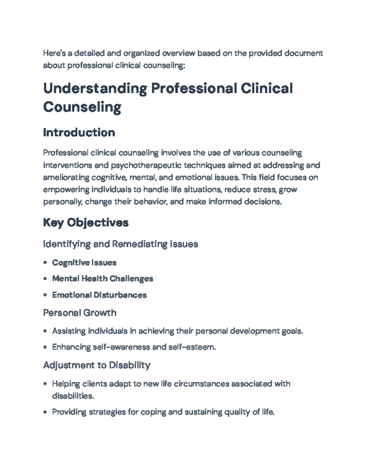 Professional Clinical Counseling Overview and Interventions - Here's a ...