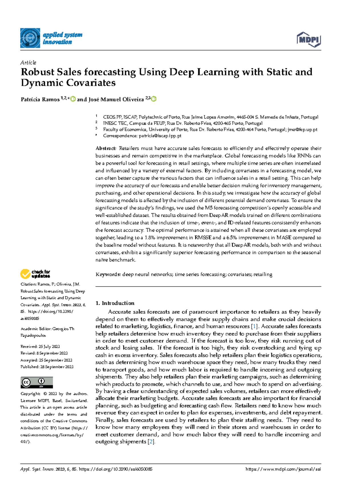 Robust Sales Forecasting Using Deep Learning: Insights from M5 Dataset - Studocu