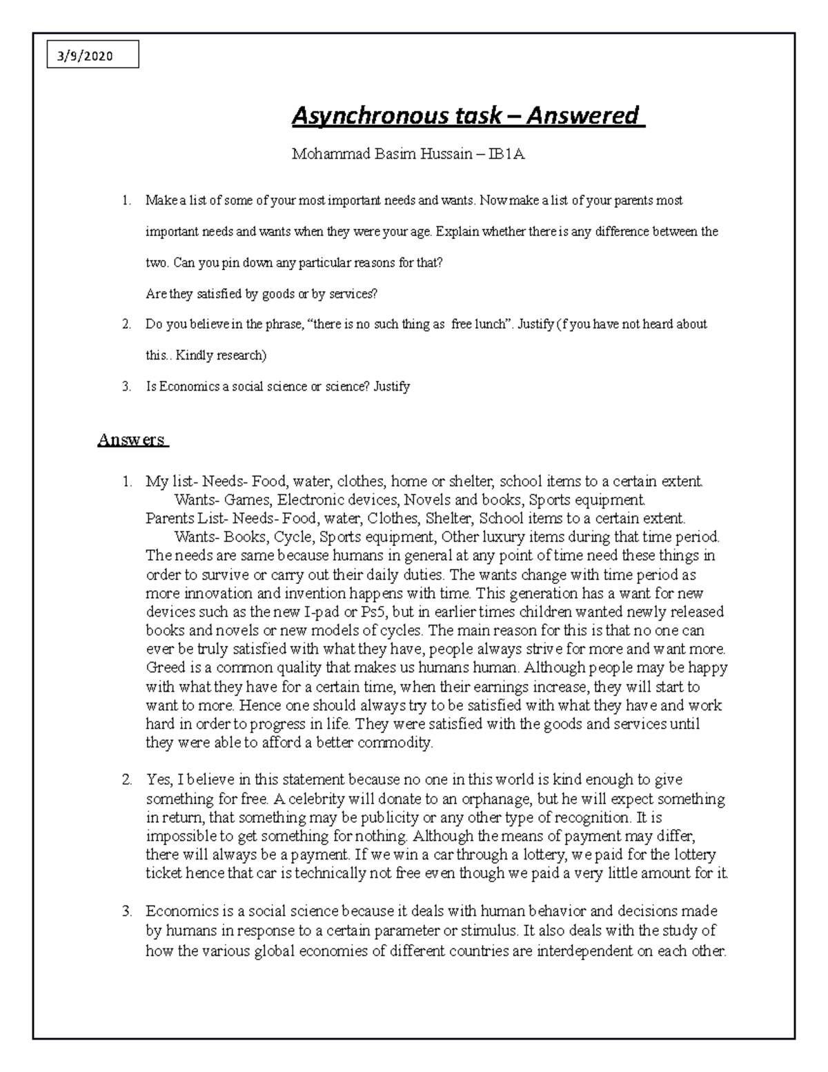 Asynchronous task - 1 - Asynchronous task – Answered Mohammad Basim ...