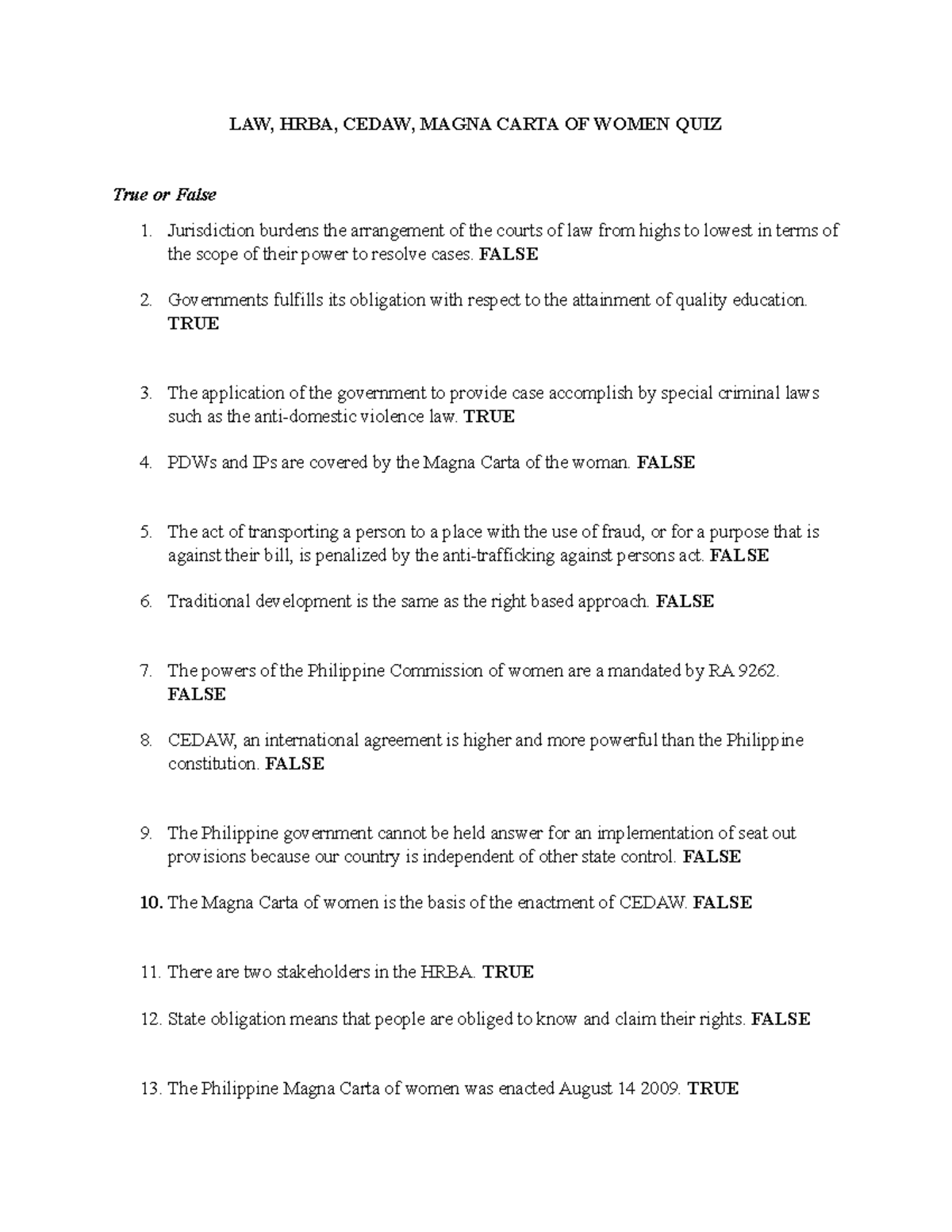 GEE 7 Final Exam Reviewer: Law, CEDAW, and Gender-Based Violence Insights - Studocu