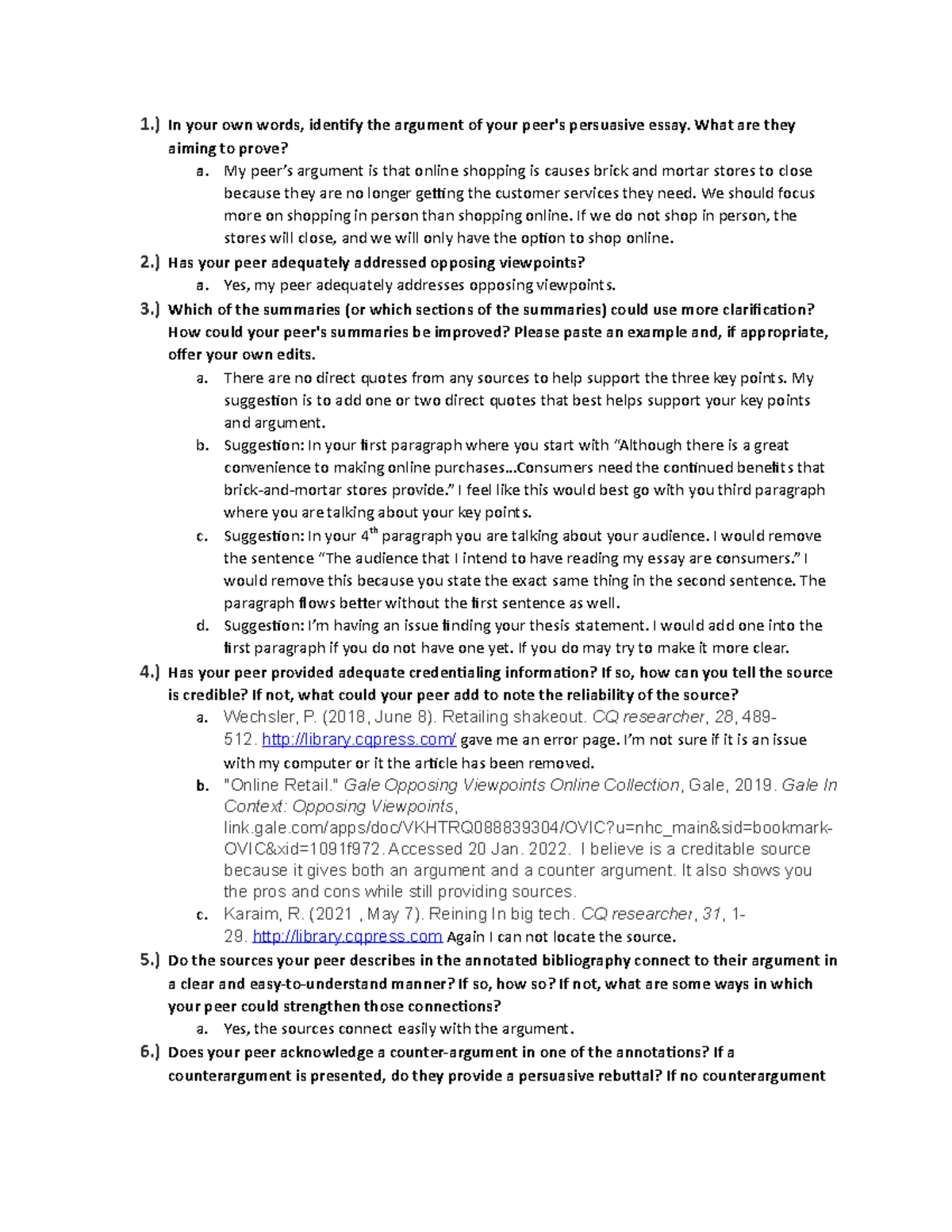 Peer workshop comp 2: Death Penalty Book activity - 1.)In your own ...