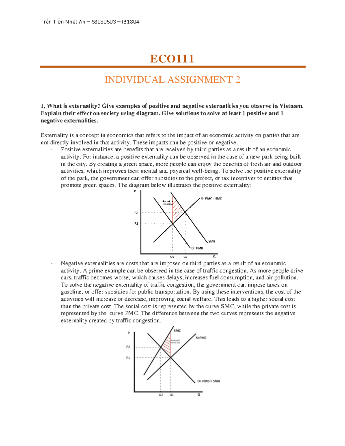 ECO111 - Individual Assignment 2 - Nhật An - ECO INDIVIDUAL ASSIGNMENT ...