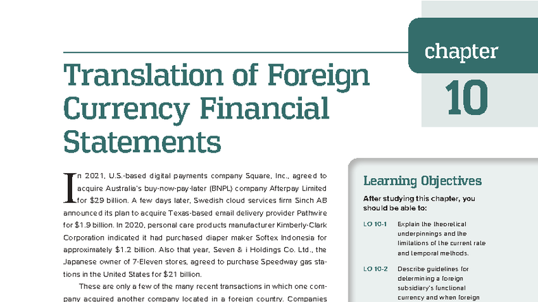 Translation of Foreign Currency Financial Statements: Current Rate vs ...