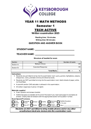 [Solved] where can i find practice exams for vce methods unti 12 ...