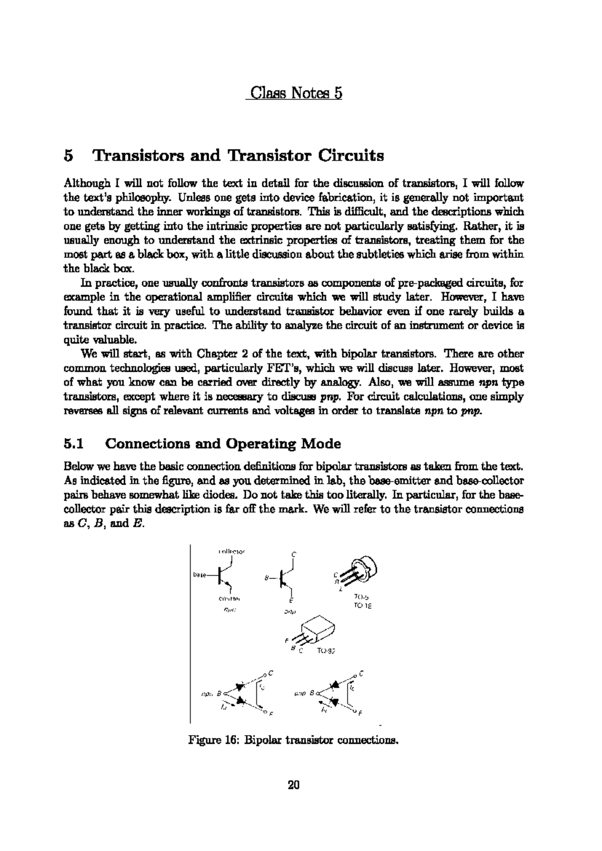 Note5 - Transistors and transistor circuits - Electromagnetism and ...