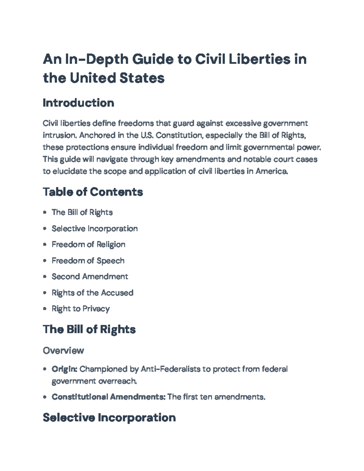 Civil Liberties In The U S A Comprehensive Guide Civil 101 An In