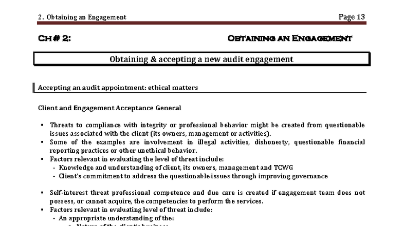 02 - Obtaining an Engagement: Key Considerations and Ethical Matters ...