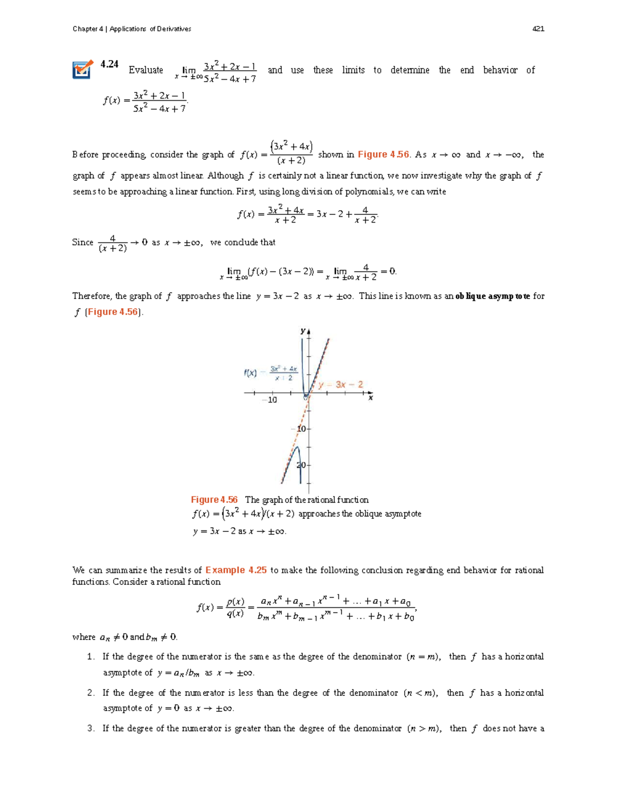 Chapter 4: Applications of Derivatives - End Behavior of Rational ...