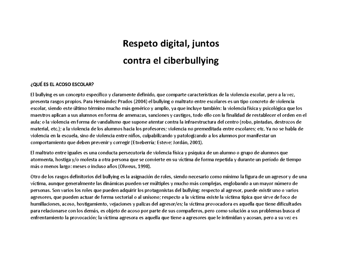 Respeto digital, juntos - Respeto digital, juntos contra el ...