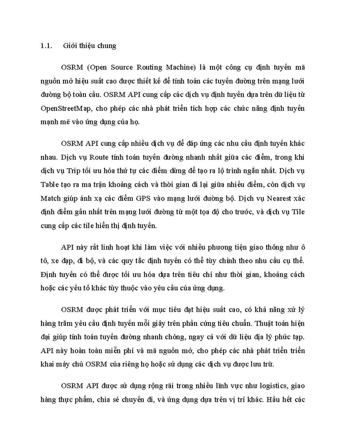 Giới thiệu chung về OSRM API: Công cụ định tuyến mã nguồn mở hiệu suất ...