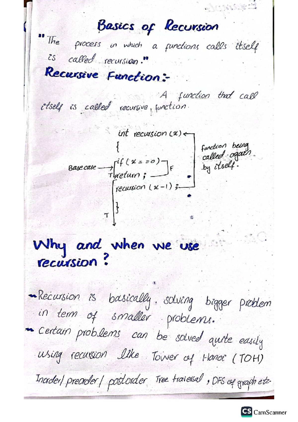 Recursion and Recurrence Relations in CS 101: Key Concepts and Examples - Studocu