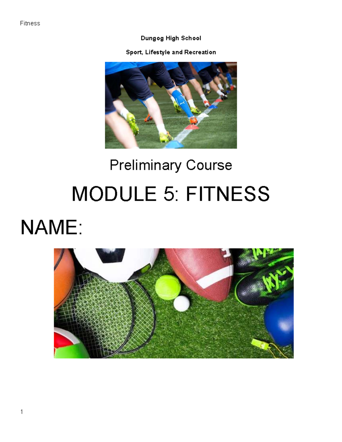 SLR Fitness Booklet: Preliminary Course Module 5 Overview - Studocu