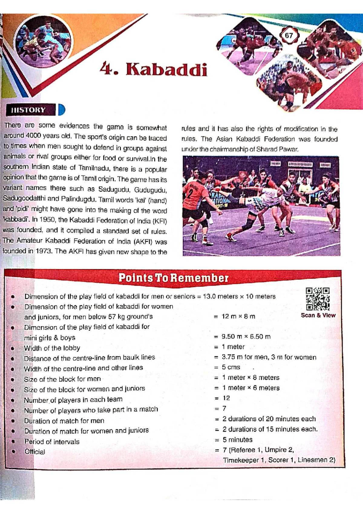 Kabaddi History and Rules Overview (PE 67) - Studocu