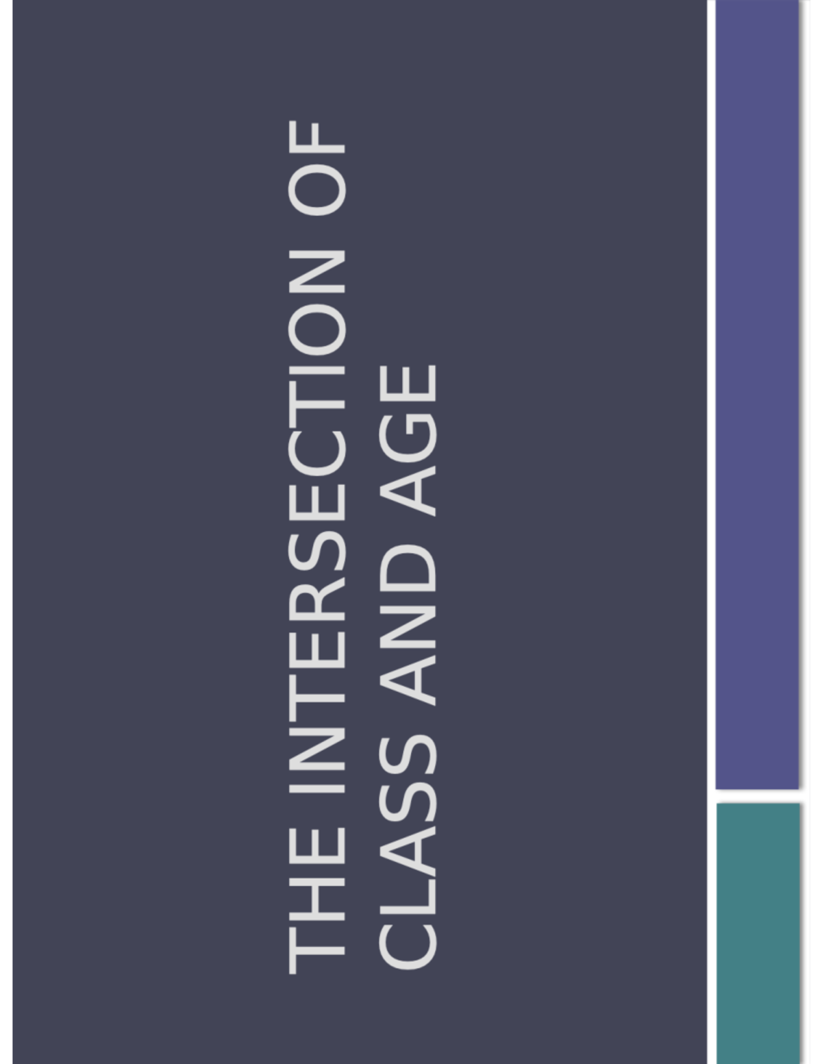 Class and Age Intersection: Key Findings and Insights Analysis - Studocu